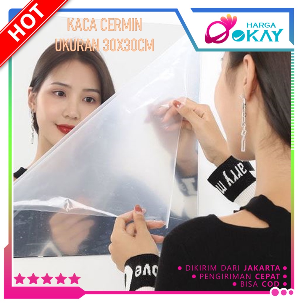 Jual HO Stiker Cermin Dinding Anti Pecah Tempel Persegi Rectangular ...