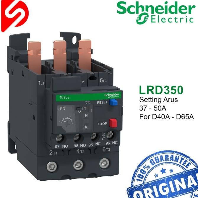 Jual Thermal Overload Relay LRD350 37-50A Termal Kontaktor Schneider ...