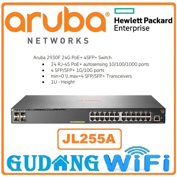 Jual HPE ARUBA JL255A 2930F 24G PoE+ 4SFP+ Switch Managed | Shopee ...