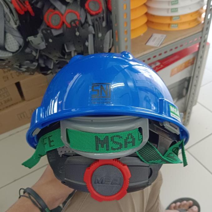 Jual Helm Safety MSA Full Set / Helm Kerja Proyek Warna Biru - SNI ...