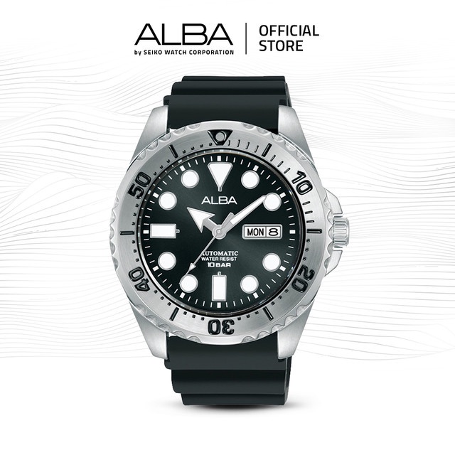 Jual Alba Mechanical Jam Tangan Pria AL4495 / AL4495X1 Automatic Black ...