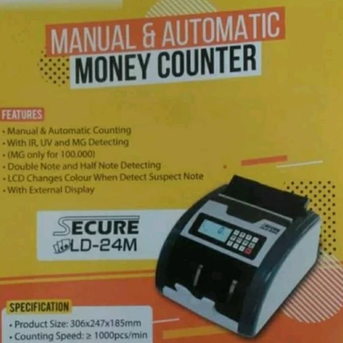 Jual SECURE LD24M / Money Counter Detector / Mesin Hitung Uang LD-24M | Shopee Indonesia