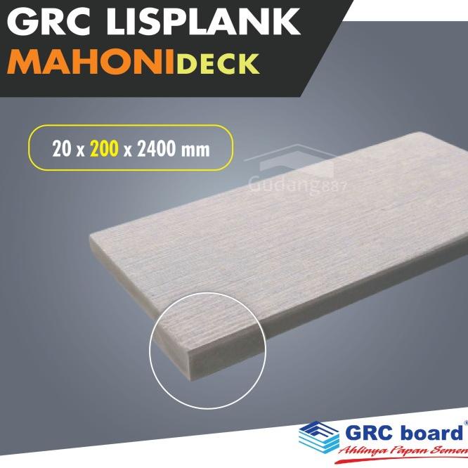 Jual Mahoni Deck GRC 20mm x 20cm x 2,4m / Dek GRC / Lisplank / Lisplang ...
