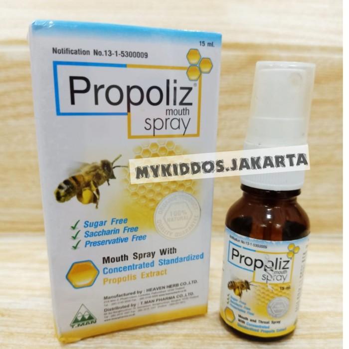 Jual Propoliz Mouth Spray (Spray Radang Tenggorokan) 15Ml Thailand 100% | Shopee Indonesia