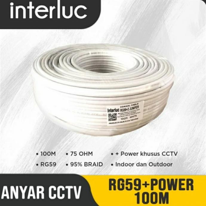 Jual Kabel CCTV RG59 100M Interluc RG 59 100 M 100 Meter High Quality ...