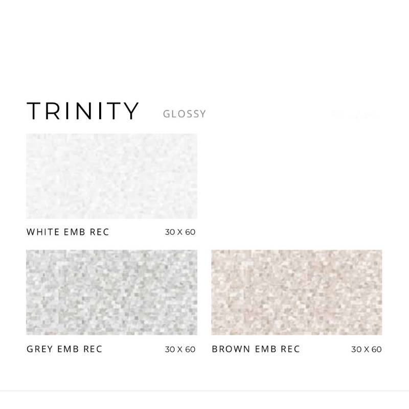 Jual Keramik Glossy Trinity Motif Putih Emb/Brown Emb/Grey Emb Ukuran ...
