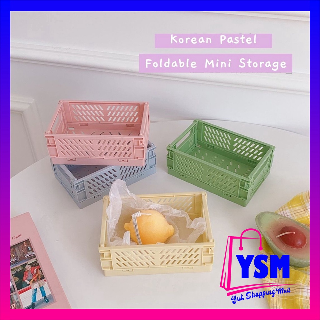 Jual YSM Keranjang Lipat Penyimpanan Serbaguna Mini Storage Box Desktop ...