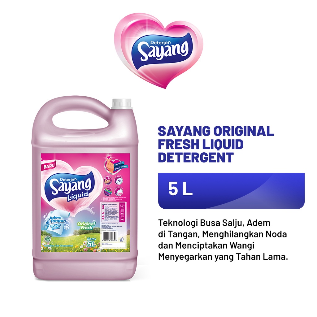 Jual Sayang Original Fresh Liquid Detergent 5 Liter | Shopee Indonesia