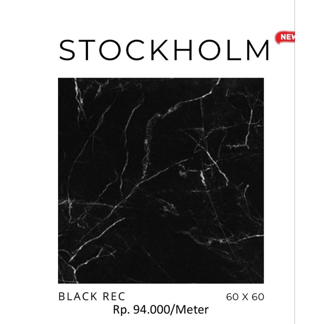 Jual Keramik Glossy Motif Marbel Hitam Stockholm Ukuran 60x60 by ...