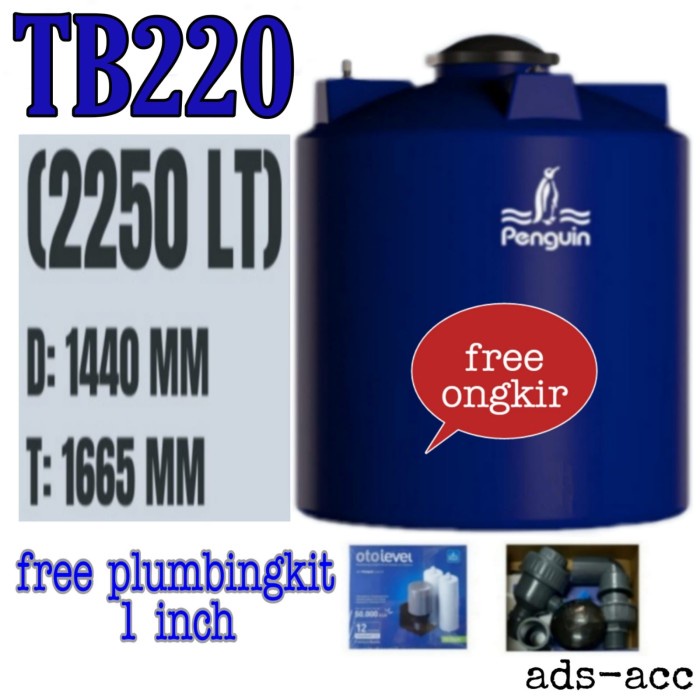 Jual Asli Toren Tangki Air Penguin Tb 220 / 2250 Liter Best Seller | Shopee Indonesia
