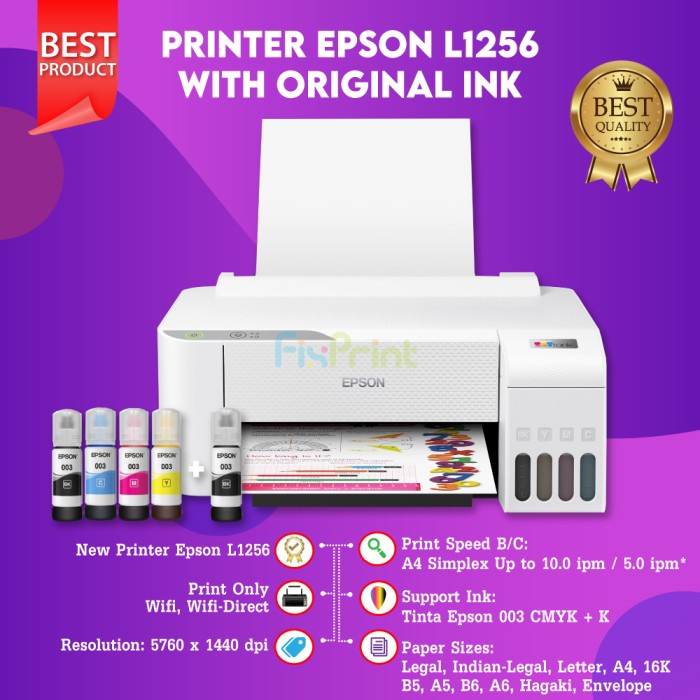 Jual JKT Printer Epson L1250 L-1250 L 1250 PRINT ONLY WIFI GARANSI ...