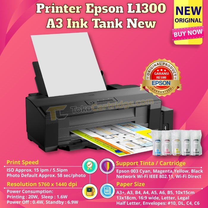 Jual Printer Epson L1300 A3+ Ink Tank Infus Pabrik Print Only Photo ...