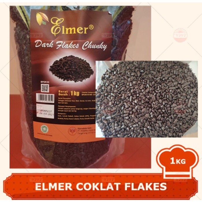 Jual yang dicari] Elmer Choco Flakes Dark Chunky 1kg | Shopee Indonesia