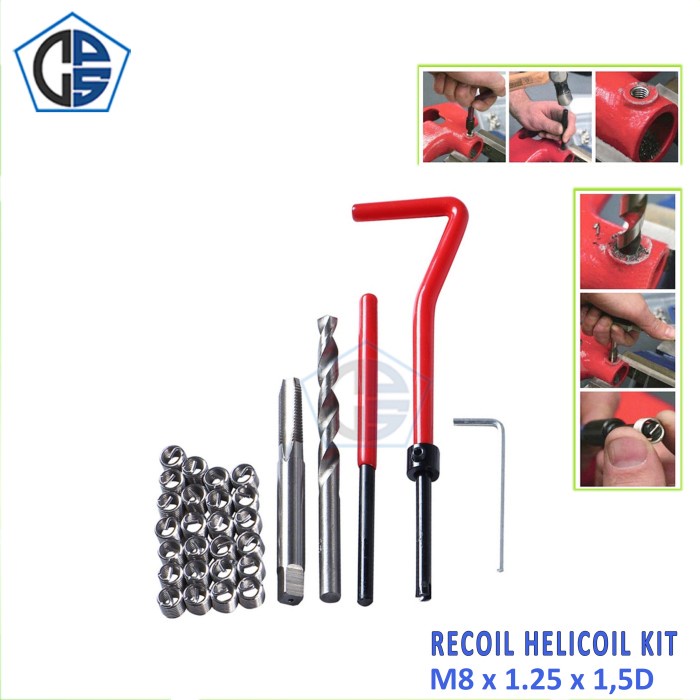 Jual Recoil Repair Kit M8 x 1,25 x 1,5D Easy Cut Untuk Drat Rusak ...