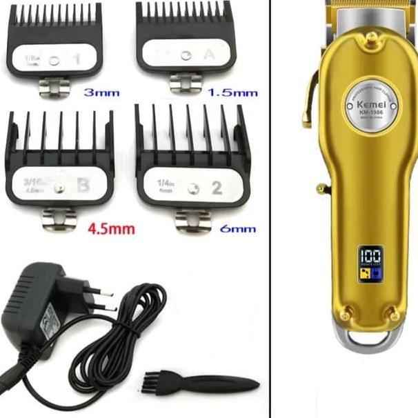 Jual Mesin Alat Cukur Rambut Kemei Km 1986 Goldprofesional Hair Clipper Cukuran Cas-Gold ...