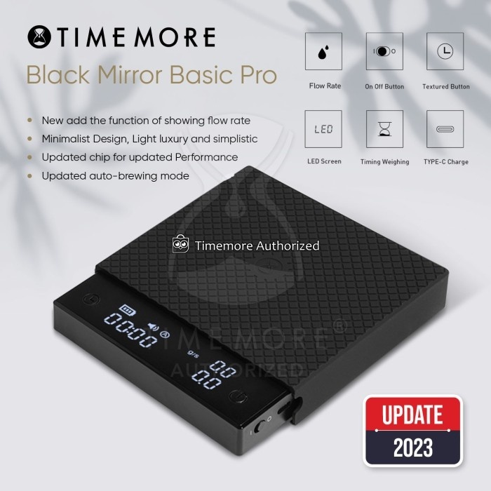 Jual TIMEMORE SCALE DIGITAL BLACK MIRROR BASIC PLUS TIMBANGAN KOPI 100% ORI | Shopee Indonesia
