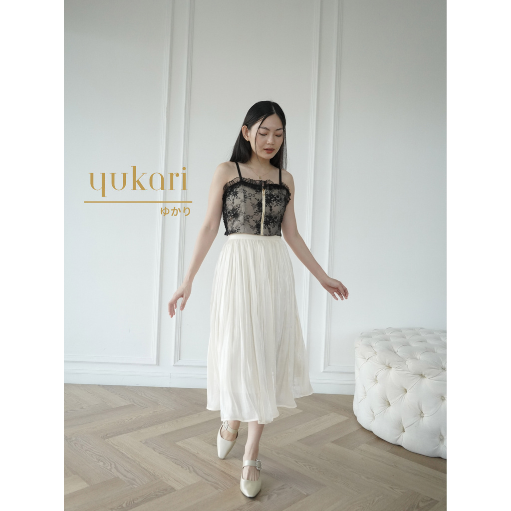Jual [YUKARI.IDN] 아리아나 ARIANA SKIRT | Rok Plisket Shimmer Glossy ...