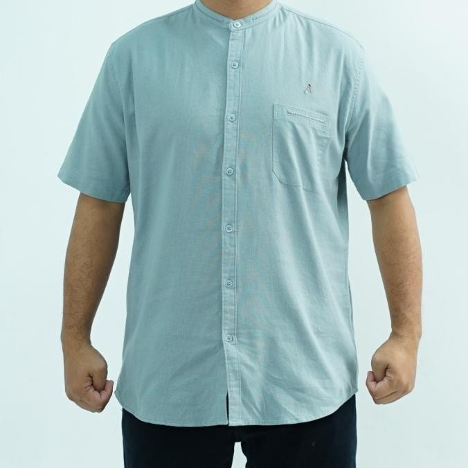 Jual Abiyu Kemeja Katun Pria Kemeja Katun Polos Kemeja Kerja Exclusive ...