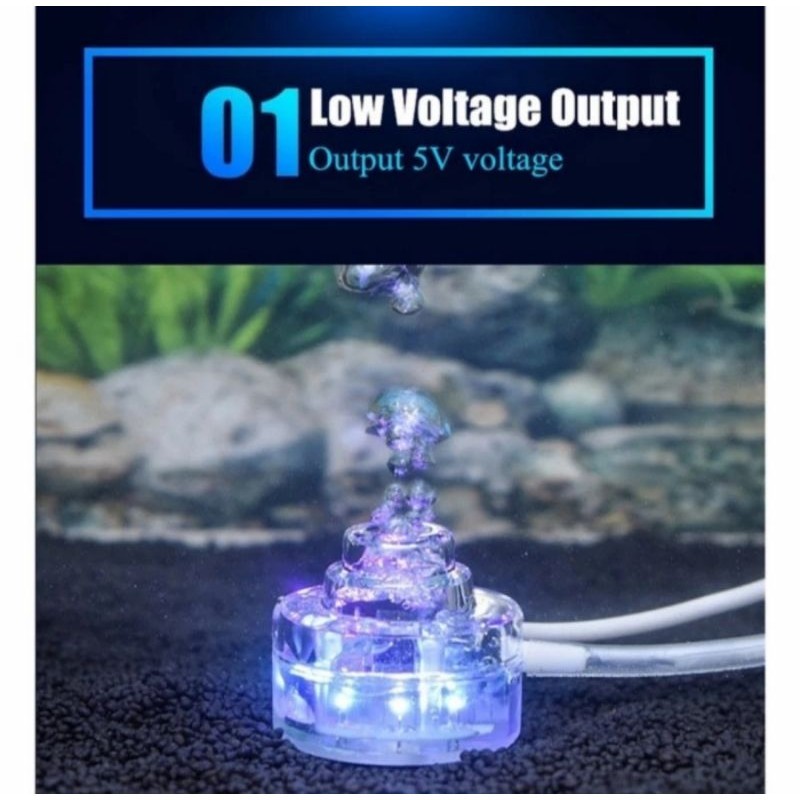 Jual Lampu SUPER MINI BUBBLE LIGHT LED gelembung udara aerator aquarium ...