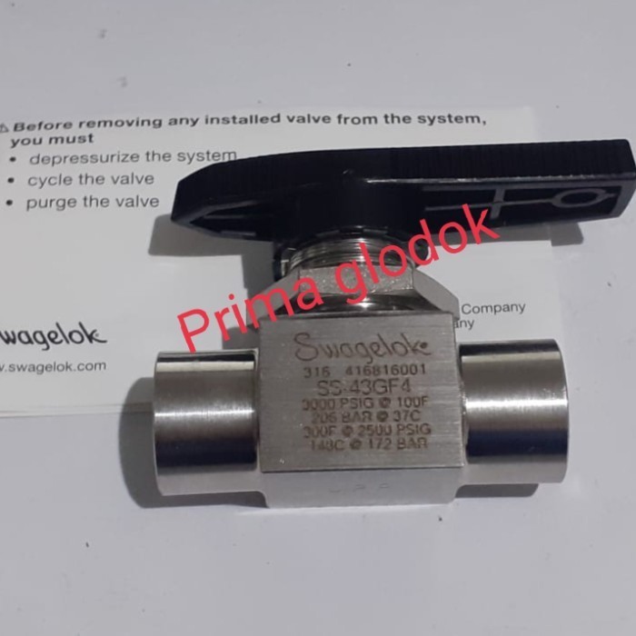Jual Baru Ball Valve Swagelok Type Ss-43Gf4 1/4 Diskon | Shopee Indonesia