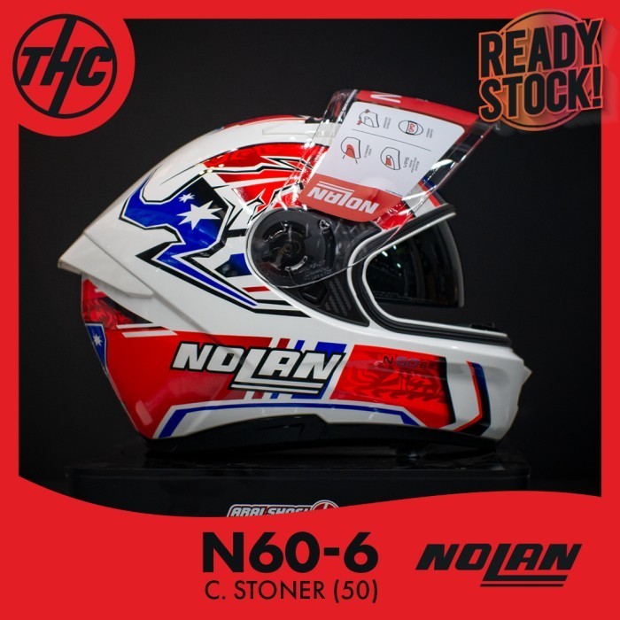 Jual [Ori] Nolan N606 Gemini Replica Casey Stoner 50 N60-6 Full Face Helm Diskon | Shopee Indonesia