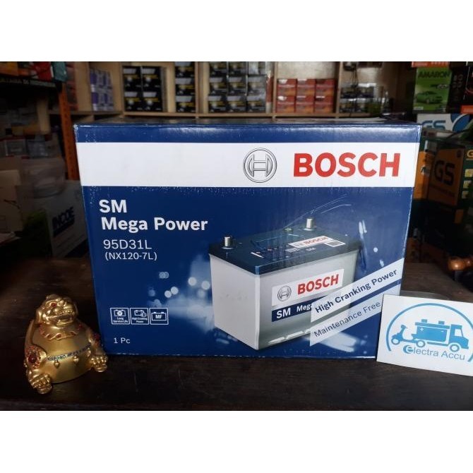 Jual Aki Mobil Mitsubishi Pajero Sport NX120-7L / 95D31L Bosch Accu Kering | Shopee Indonesia