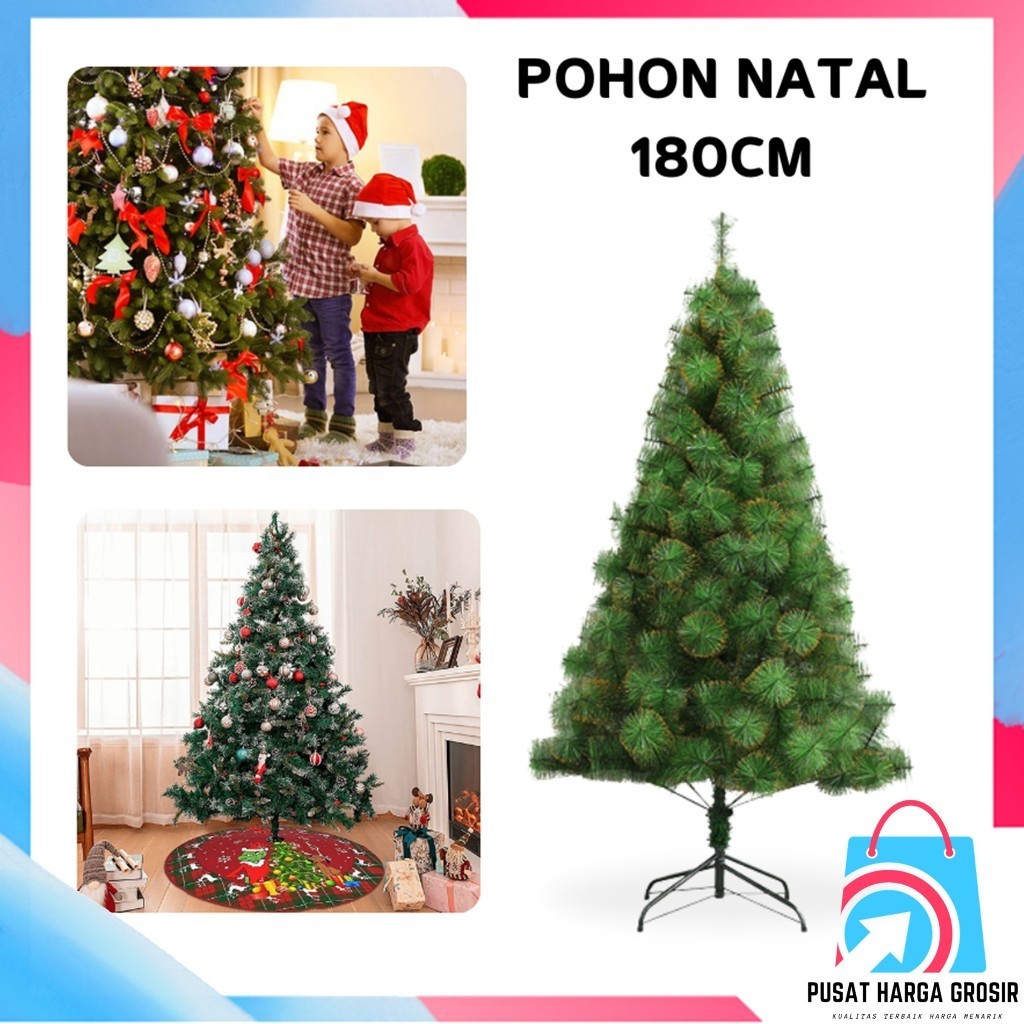 Jual PHG - Pohon Natal 180CM 6 Kaki Gold Pine Dekorasi Rumah Hiasan ...