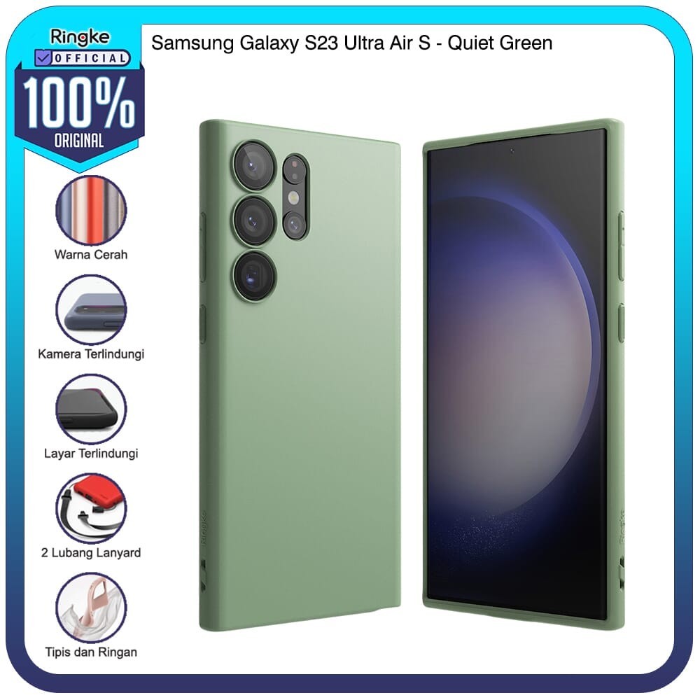 Jual Ringke Samsung S23 Ultra Air S Quiet Green Softcase Tipis Anti ...