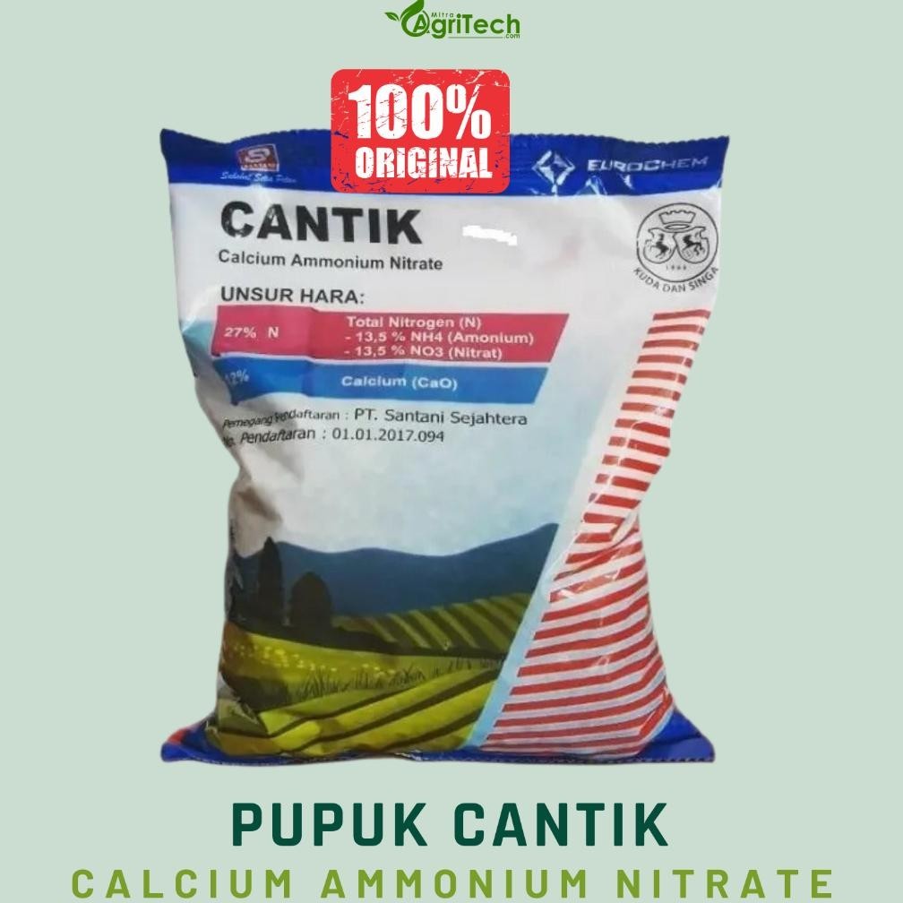 Jual Terbaru Pupuk NPK Cantik Calcium Ammonium Nitrate 1 KG KEMASAN ...