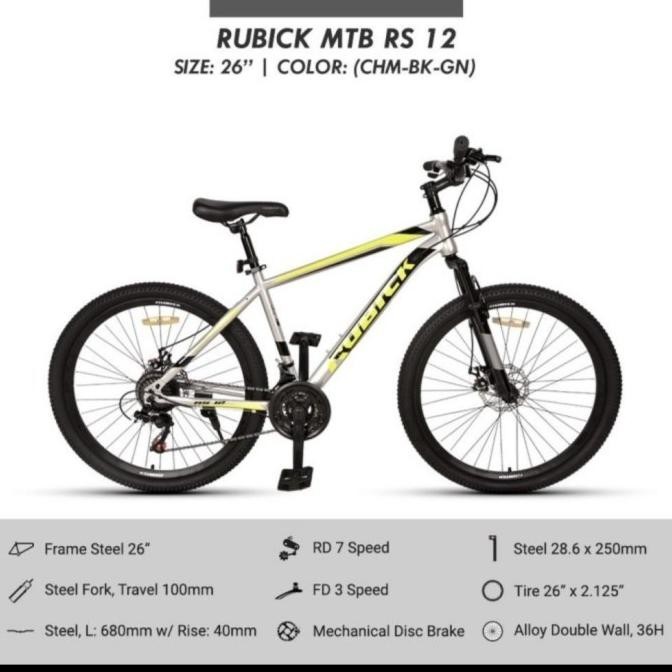Jual Sepeda Gunung MTB 26 Inch Rubick MTB RS 11 New 21 speed | Shopee ...