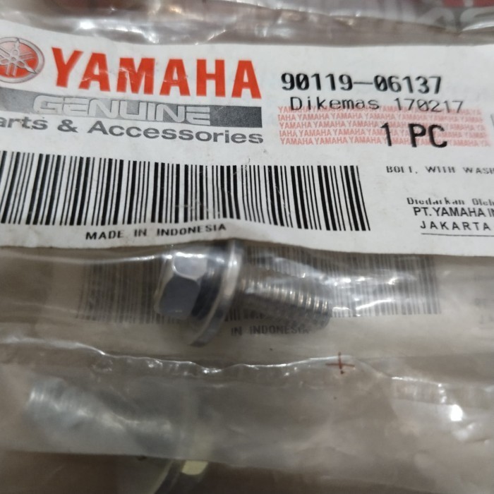 Jual ORI 90119-06137 BOLT,WITH WASHER ( YAMAHA JP GROUP ) | Shopee ...