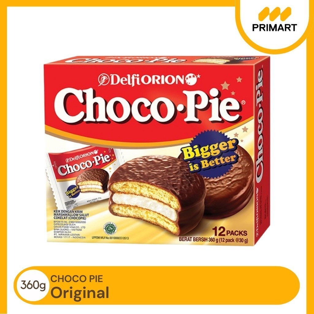 Jual Delfi Orion Choco Pie 12P Original 360 gr | Shopee Indonesia