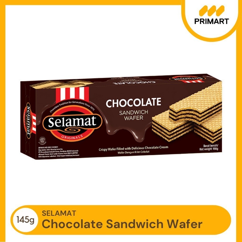Jual Selamat Chocolate Wafer Cokelat 145g | Shopee Indonesia
