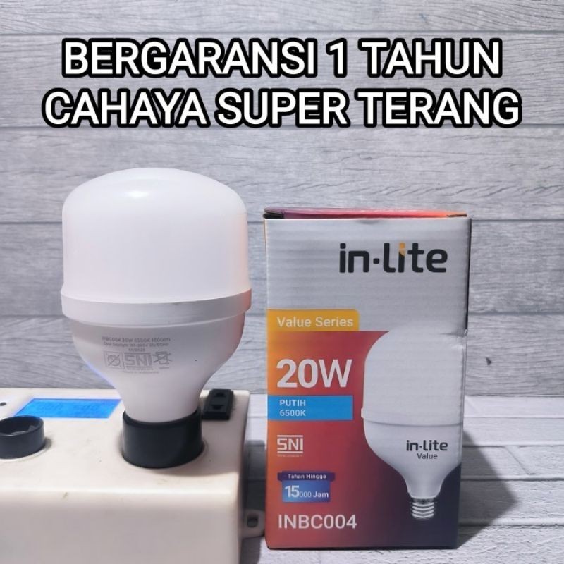 Jual IN-LITE LAMPU LED CAPSULE VALUE 20W 20 WATT INLITE INBC004 CAHAYA PUTIH 6500K BERGARANSI 1 ...