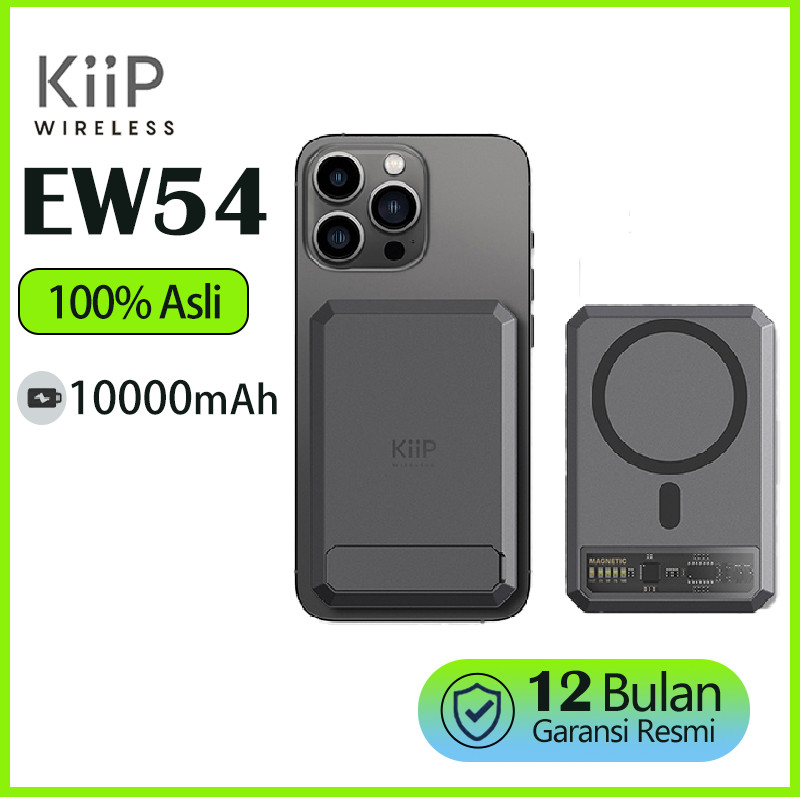 Jual KiiP Wireless EW54 Power Bank Magnetic Magsafe 20W Fast Charging 10000 mAh | Shopee Indonesia