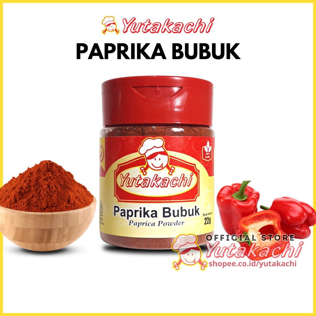 Jual Paprika Bubuk Yutakachi Kemasan Botol | Bubuk Paprika Murni ...