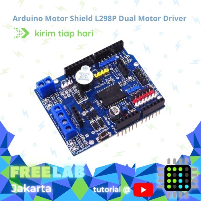 Jual Arduino Motor Shield L298P L298 2A H Bridge Dual DC Motor Driver | Shopee Indonesia