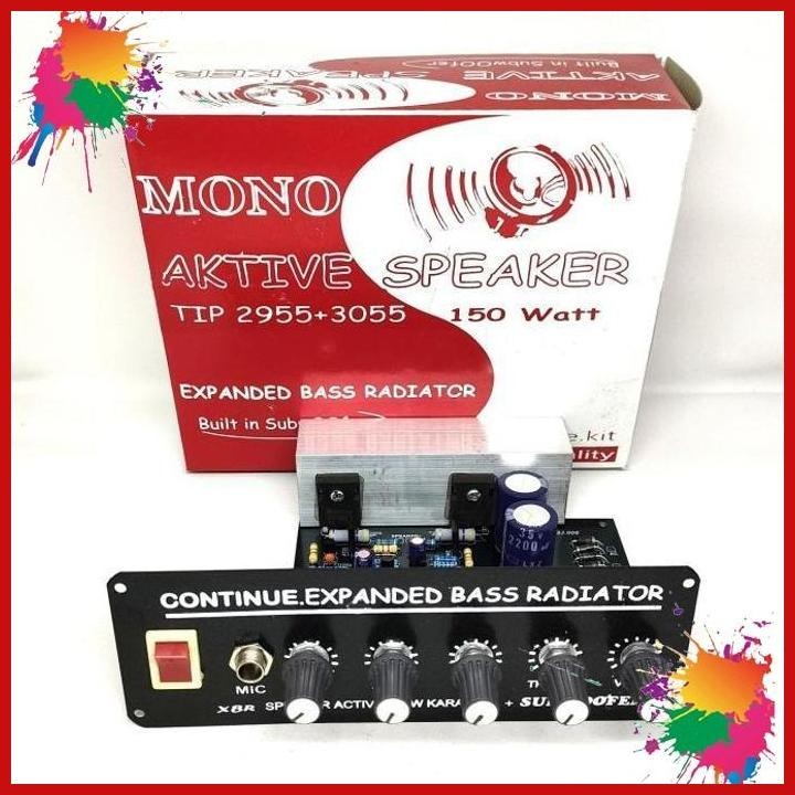 Jual (ktj) kit power amplifier speaker aktif mono mospec 150w sub woofer + mic | Shopee Indonesia