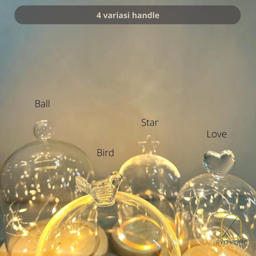 Jual MAKSIMAL Ryo Home - BEVAN Display Glass Dome Dengan Handle LED ...