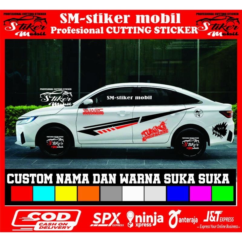 Jual stiker mobil vios sedan corona dll stiker body samping sticker ...