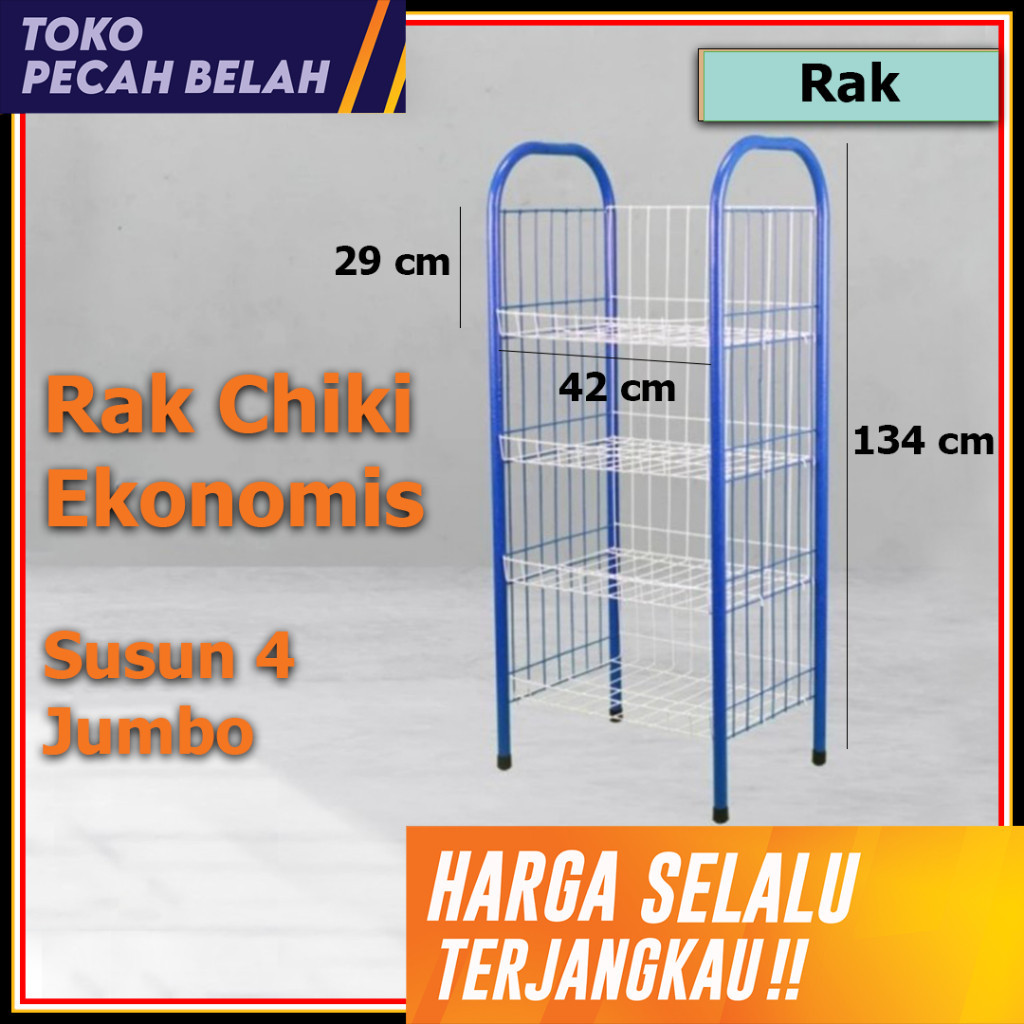 Jual Rak Chiki Ekonomis Susun 4 Jumbo Rosalina | Shopee Indonesia