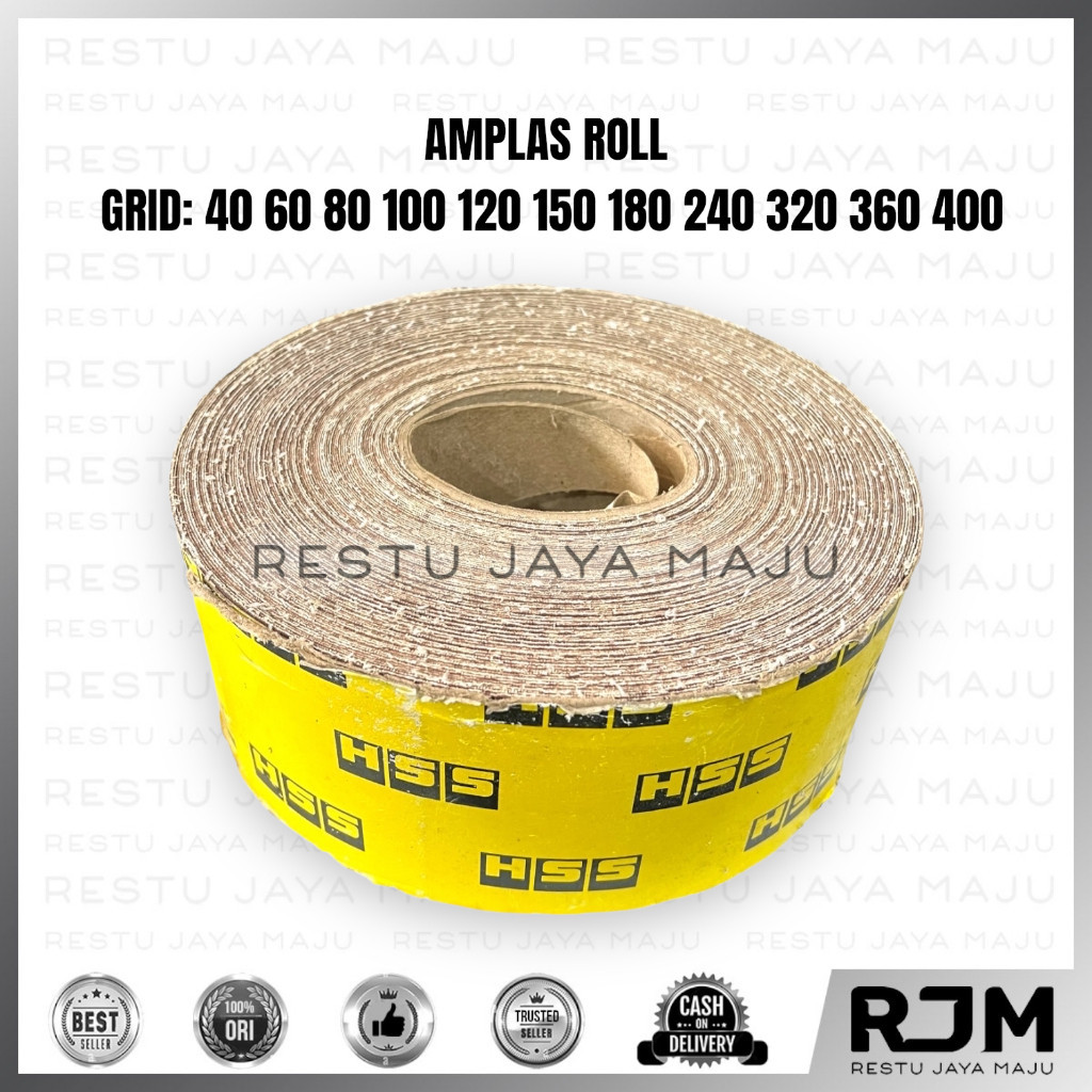 Jual HSS Amplas Roll Rol Grid 40 60 80 100 120 150 180 240 320 360 400 ...