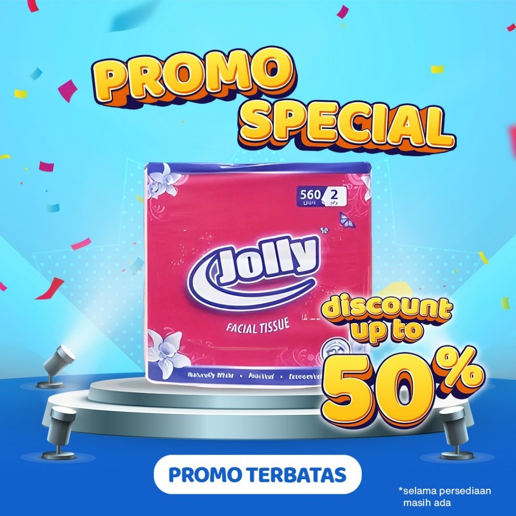 Jual JOLLY FACIAL TISSUE KILOAN 560g 2 PLY | Shopee Indonesia