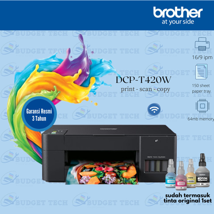Jual Printer Brother Dcp-T420W Wifi All-In One Ink Tank | Shopee Indonesia