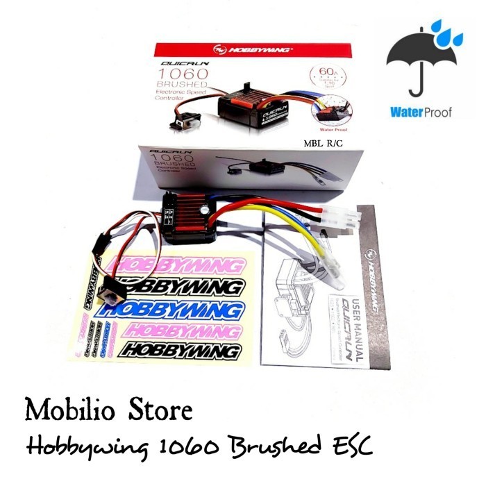 Jual Hobbywing Quicrun 1060 Brushed ESC Waterproof 60A Speed Controller ...