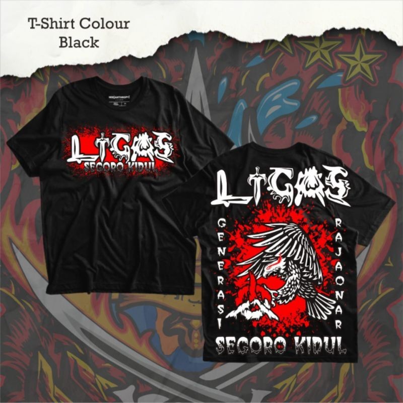 Jual Kaos Ligas Generasi Raja Onar Segoro Kidul Motif 2 Merah Sablon ...