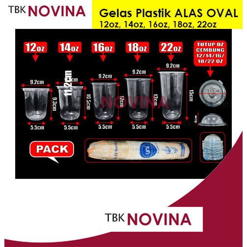 Jual [50PCS] GELAS PLASTIK / Gelas Bening Cup Plastik Bulat Per Pack ...