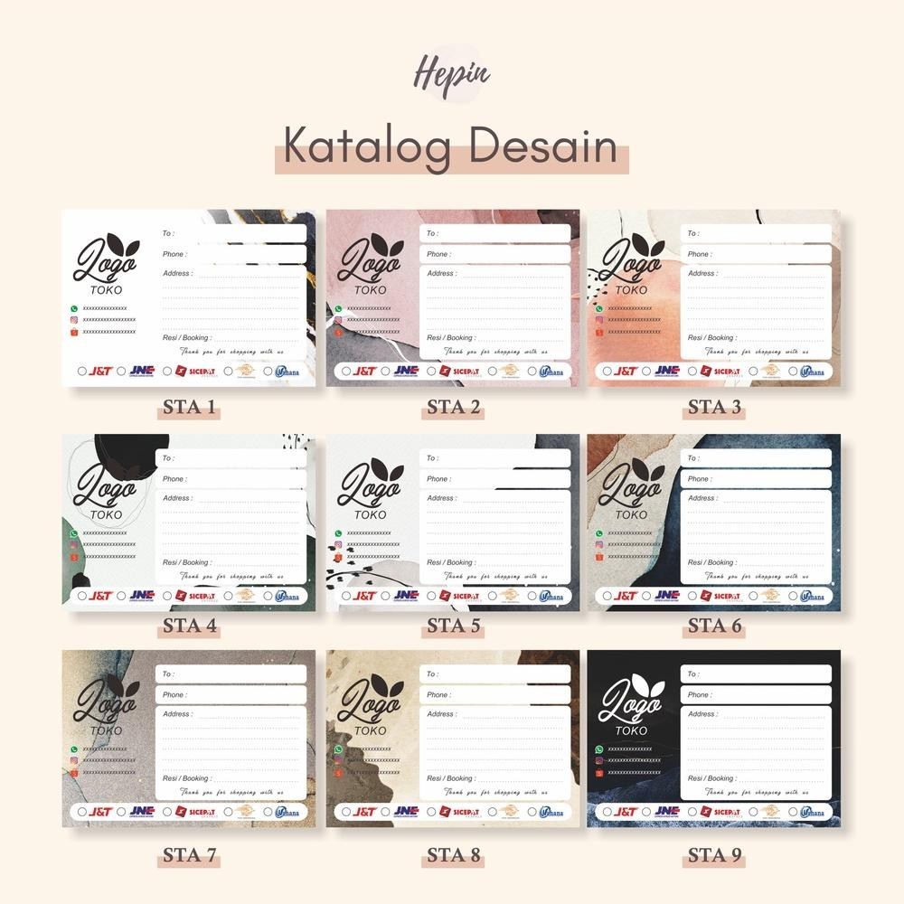 Jual cetak label stiker pengiriman tema AESTHETIC/label murah/ | Shopee ...
