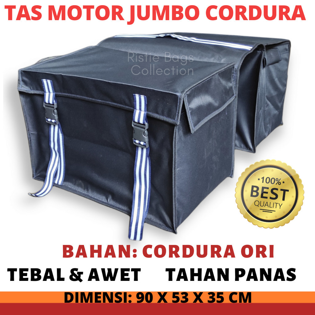Jual TAS OBROK TAS MOTOR RONJOT MOTOR TAS KURIR JUMBO BAHAN CORDURA ...