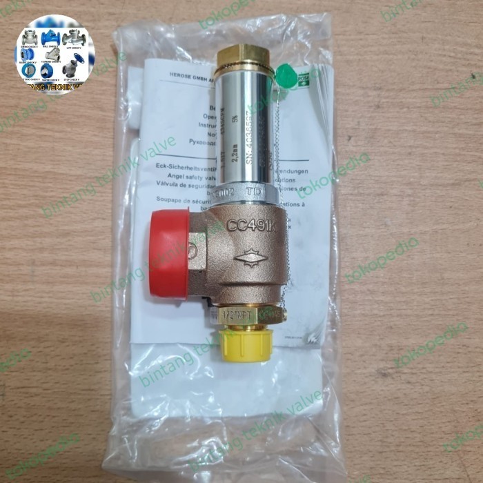 Jual Safety Valve Relief 1/2" Inch X 1" Inch Herose Cryogenic Terlariss ...